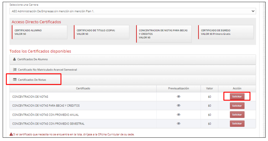 Cómo descargar el certificado de concentración de notas histórico ...