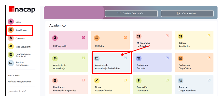¿Cómo debo ingresar al Ambiente Aprendizaje Sede Online de INACAP ...