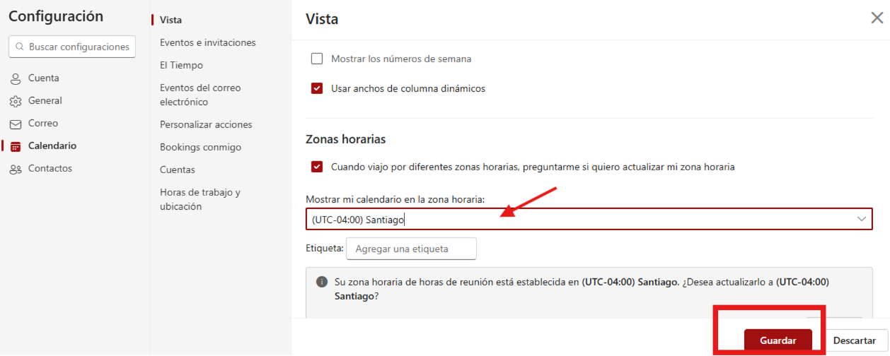 Cómo configurar la zona horaria en tu calendario de Inacapmail – Inacap Online
